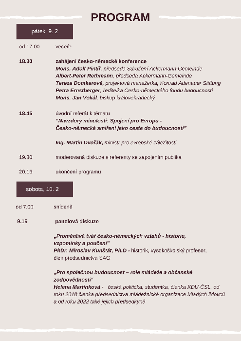 Program česko-německé konference 2024 :: ackermann-gemeinde.cz